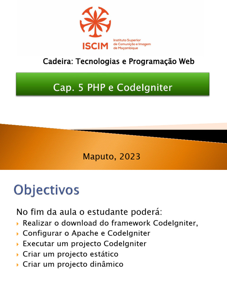 Cap 5 - PHP Framework CodeIgniter Aula 6 | PDF