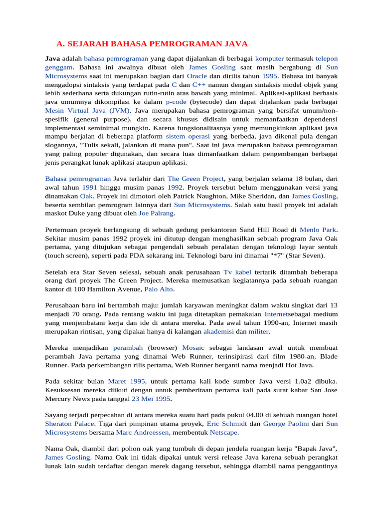 Bahasa Pemrograman Java | PDF