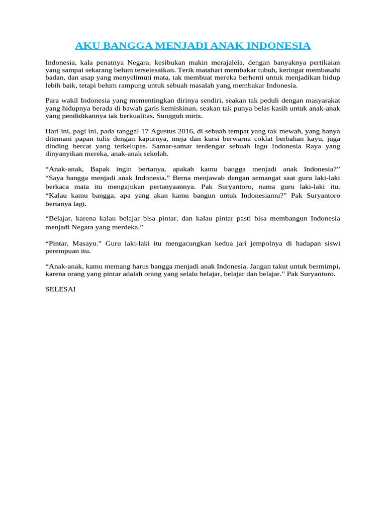 Aku Anak Indonesia | PDF