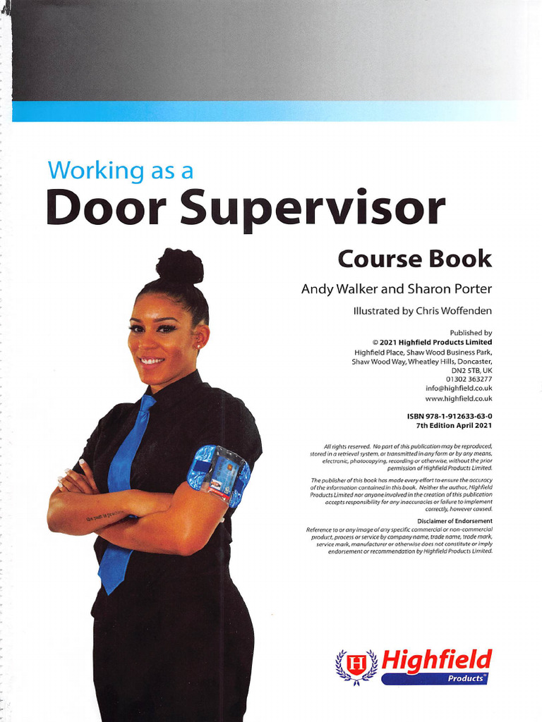 Door Supervisor Highfield Textbook | PDF