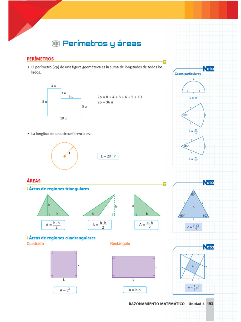 Areas y Perimetros 100 | PDF