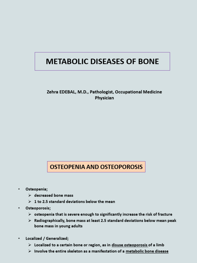 2 - Metabolic Bone Diseases Ze | PDF