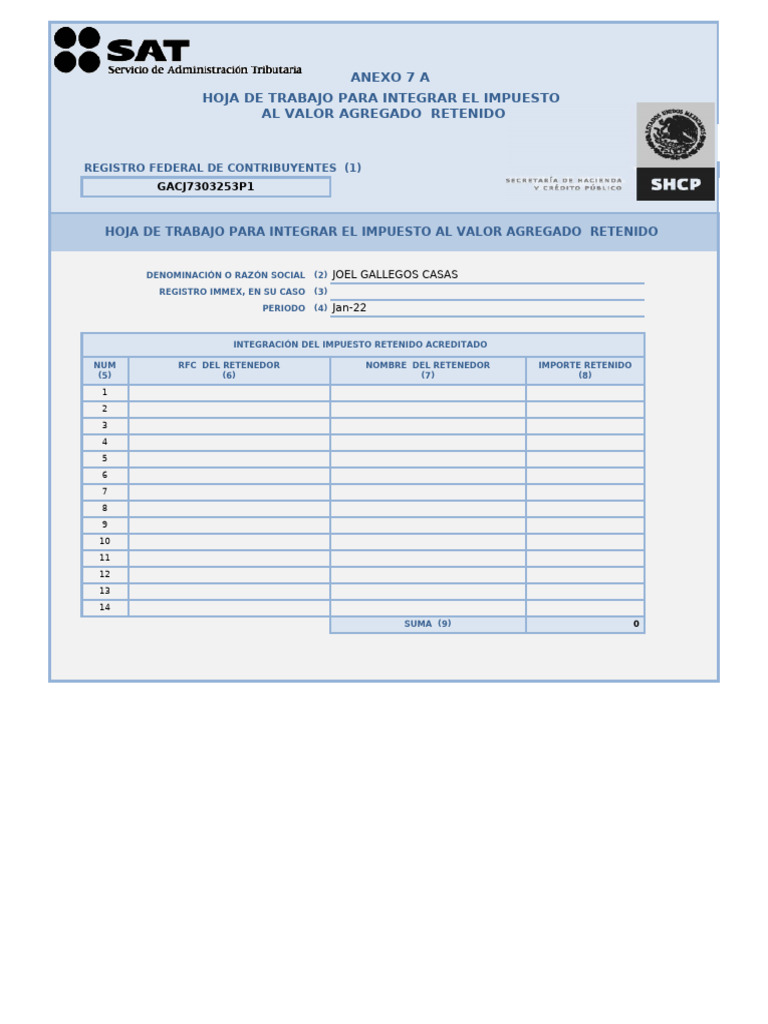 Anexo+7-A IVA+Retenido | PDF