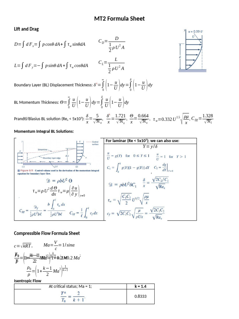 Formula Sheet MT2 | PDF