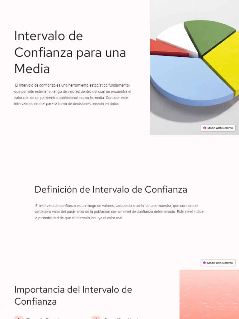 Intervalo de Confianza para Una Media | PDF | Intervalo de confianza ...