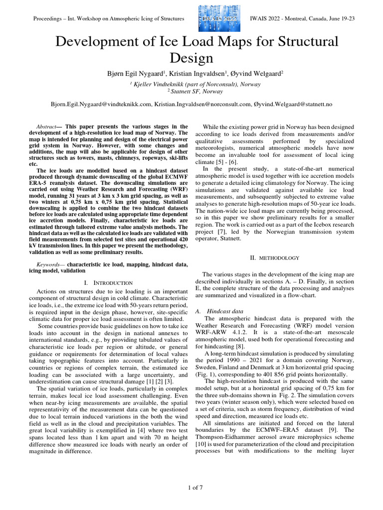 Development of Ice Load Maps For Structural Design | PDF | Regression ...