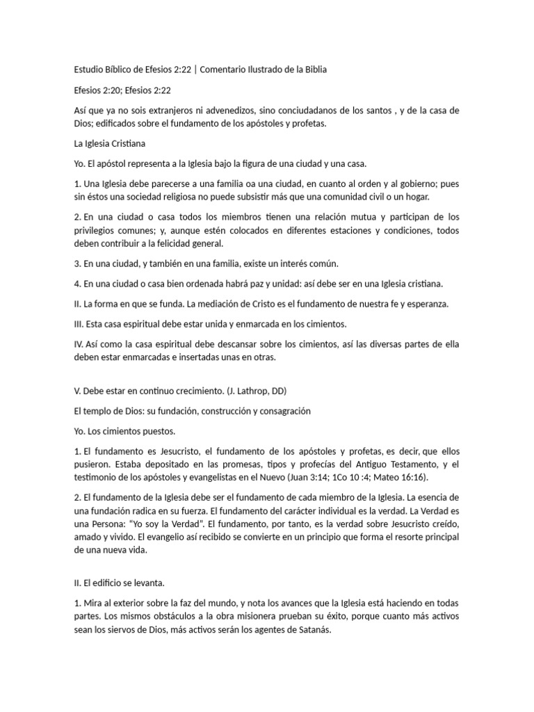 Bosquejo Efesios La Familia | PDF