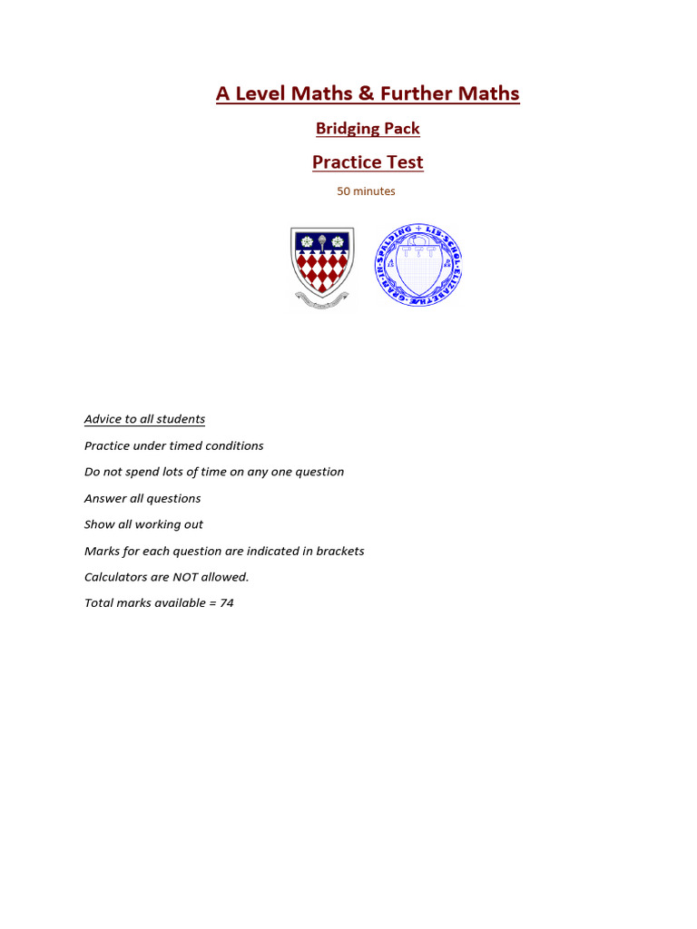 Maths Transition Work | PDF