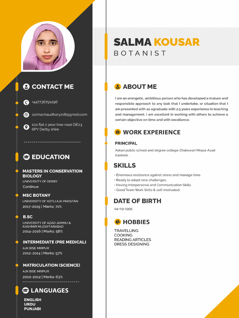 Salma CV | PDF