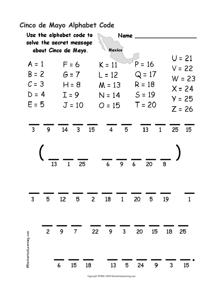 Poopy Fart - Cinco de Mayo Alphabet Code | PDF