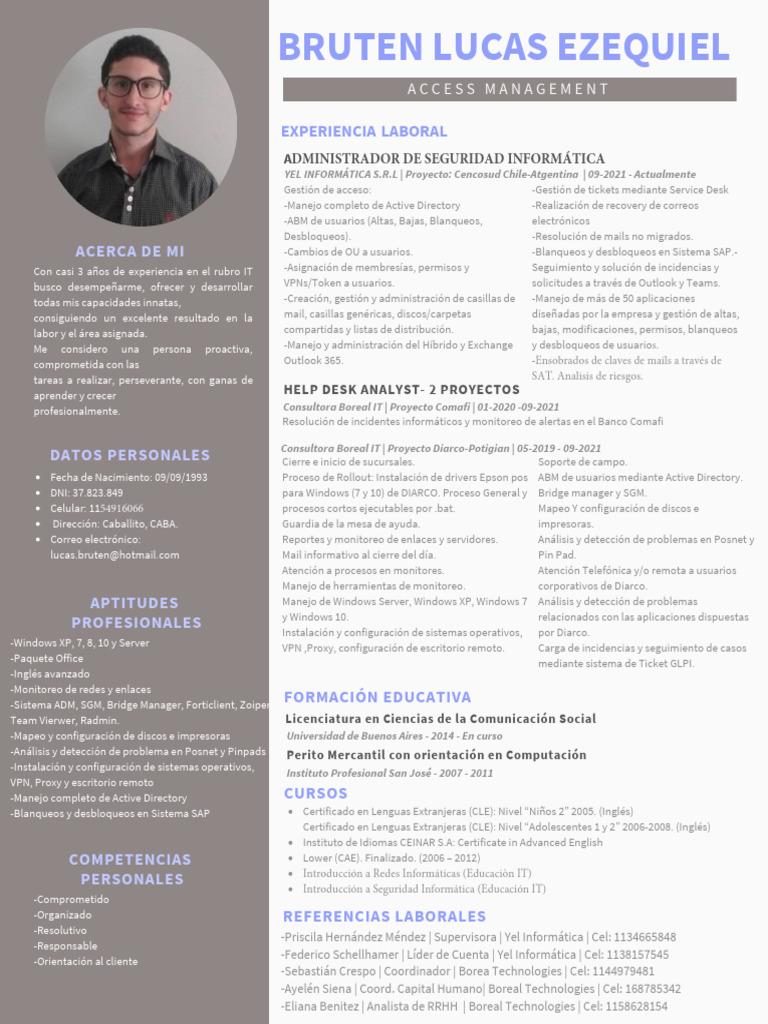 CV Lucas Bruten | PDF