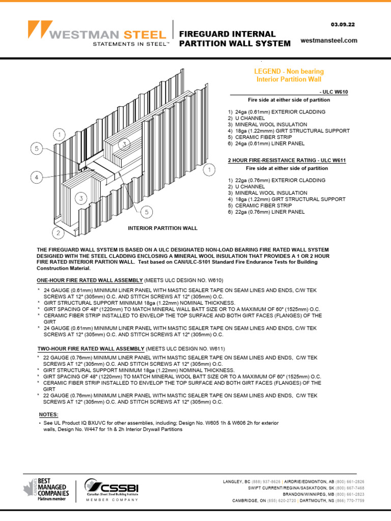 Fireguard Wall System Specs | PDF | Wall | Building Insulation