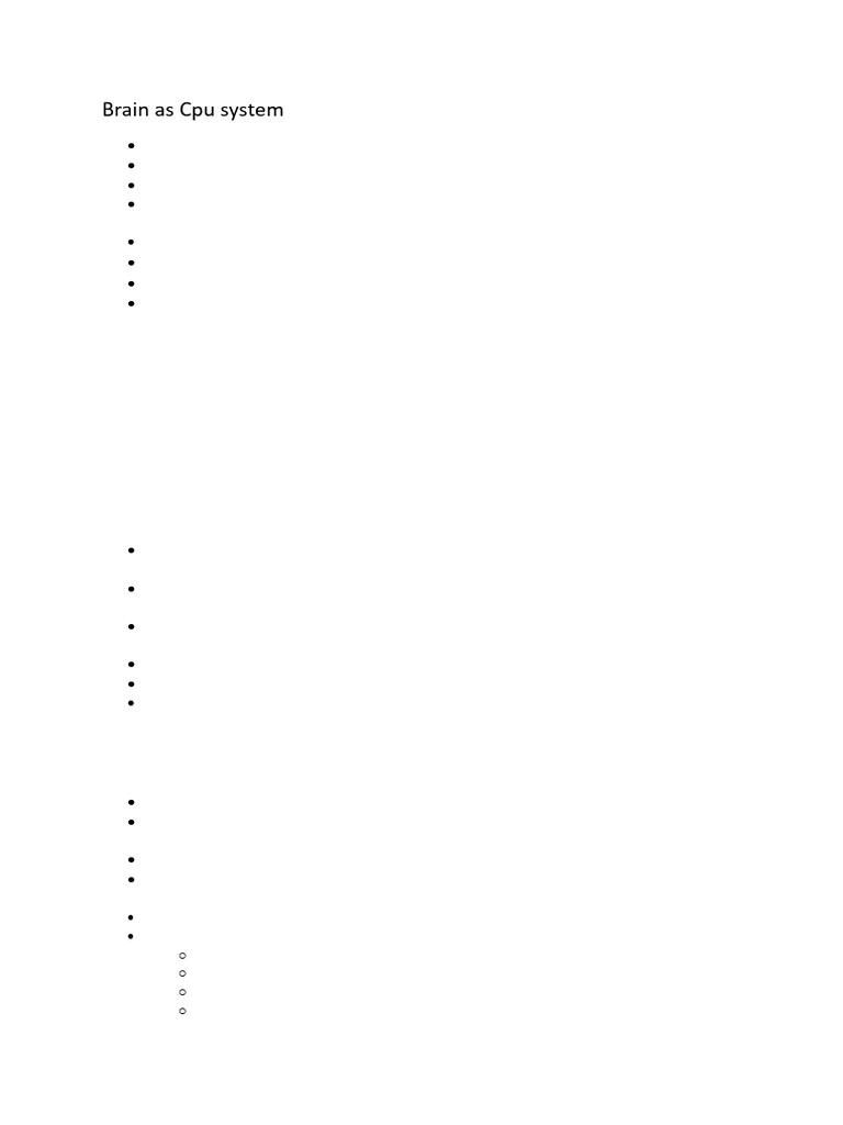 Brain as Cpu system | PDF