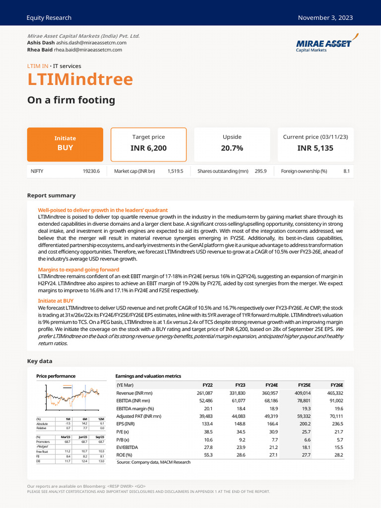 Mindtree Initiating | PDF