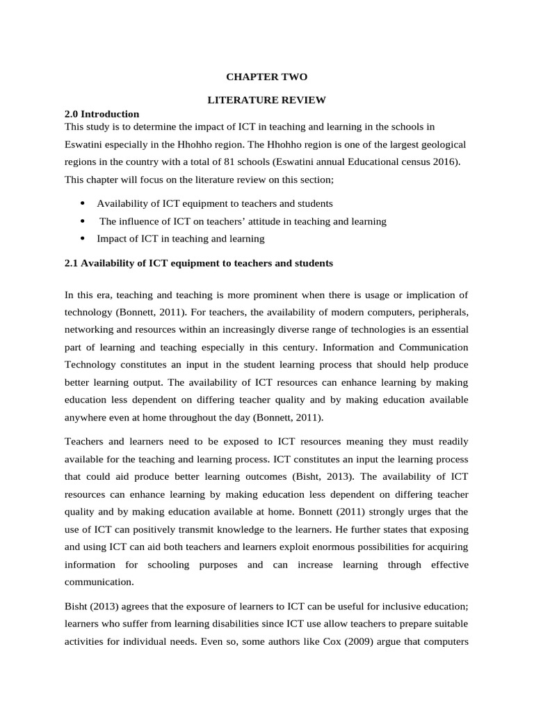 Chapter Two Literature Review | PDF