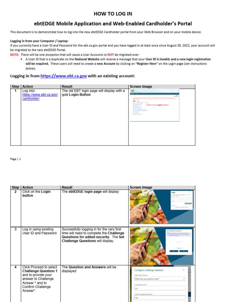 E BT Edge Mobile and Web Instructions | PDF