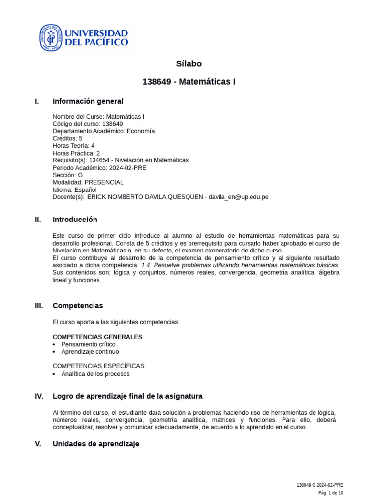Matemáticas I - 138649 - G (2024-02-PRE) | PDF | Matriz (Matemáticas ...