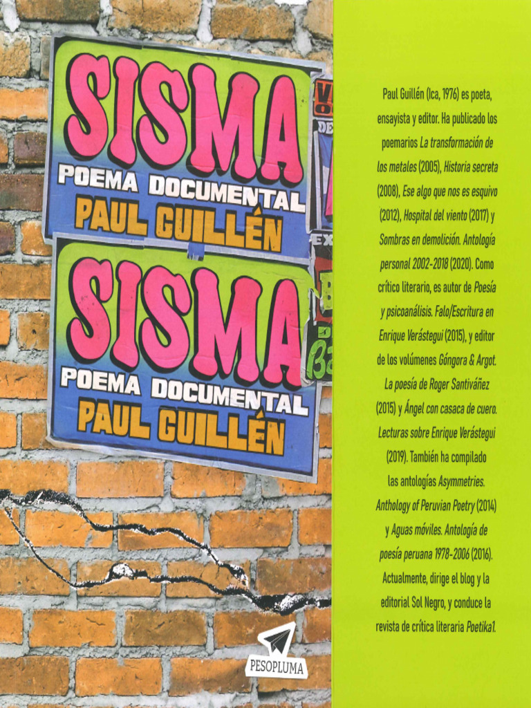 Paul Guillén. Sisma Poema Documental | PDF