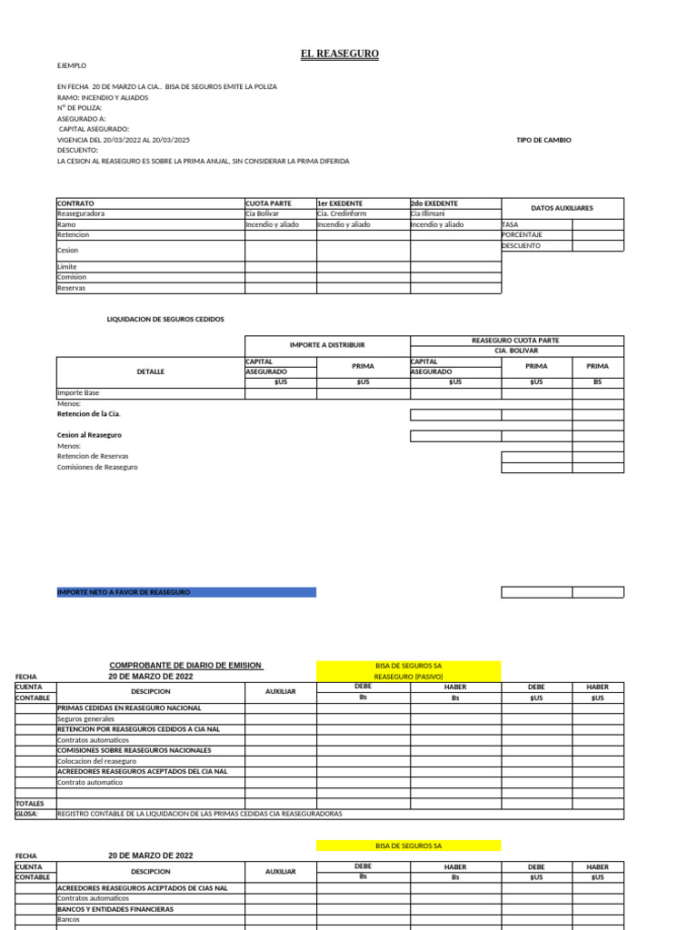 El Reaseguro Plantilla | PDF