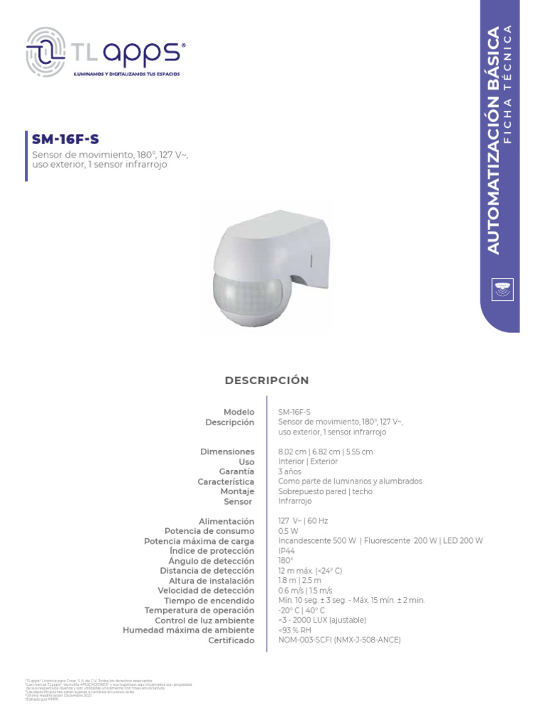 Ficha Tecnica SM 16f S | PDF