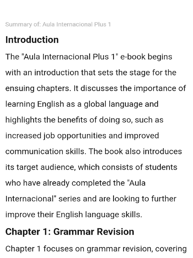 Aula Internacional Plus 1 | PDF