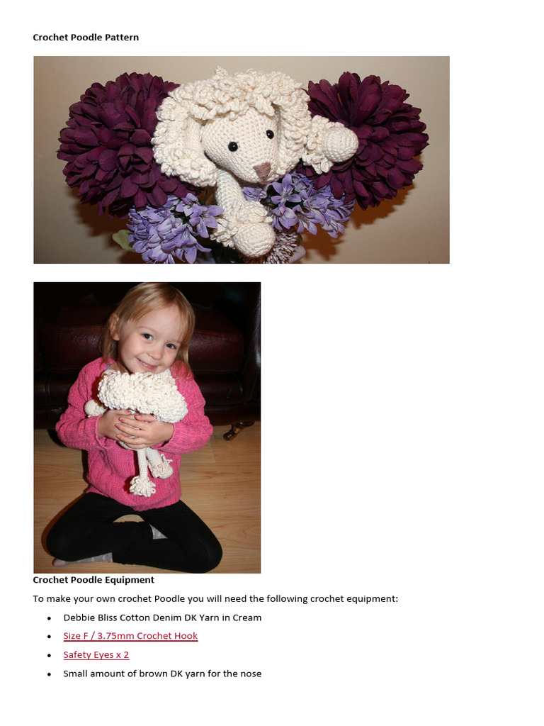 Crochet Poodle Pattern | PDF