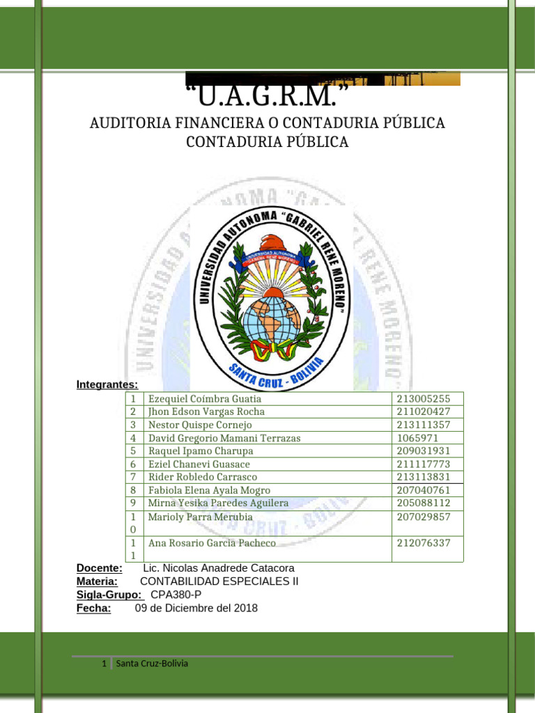 Informe Contabilidad Final | PDF
