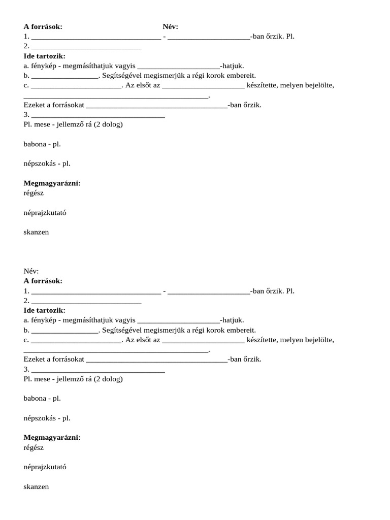 A Források Összefoglalása Dolgozat | PDF