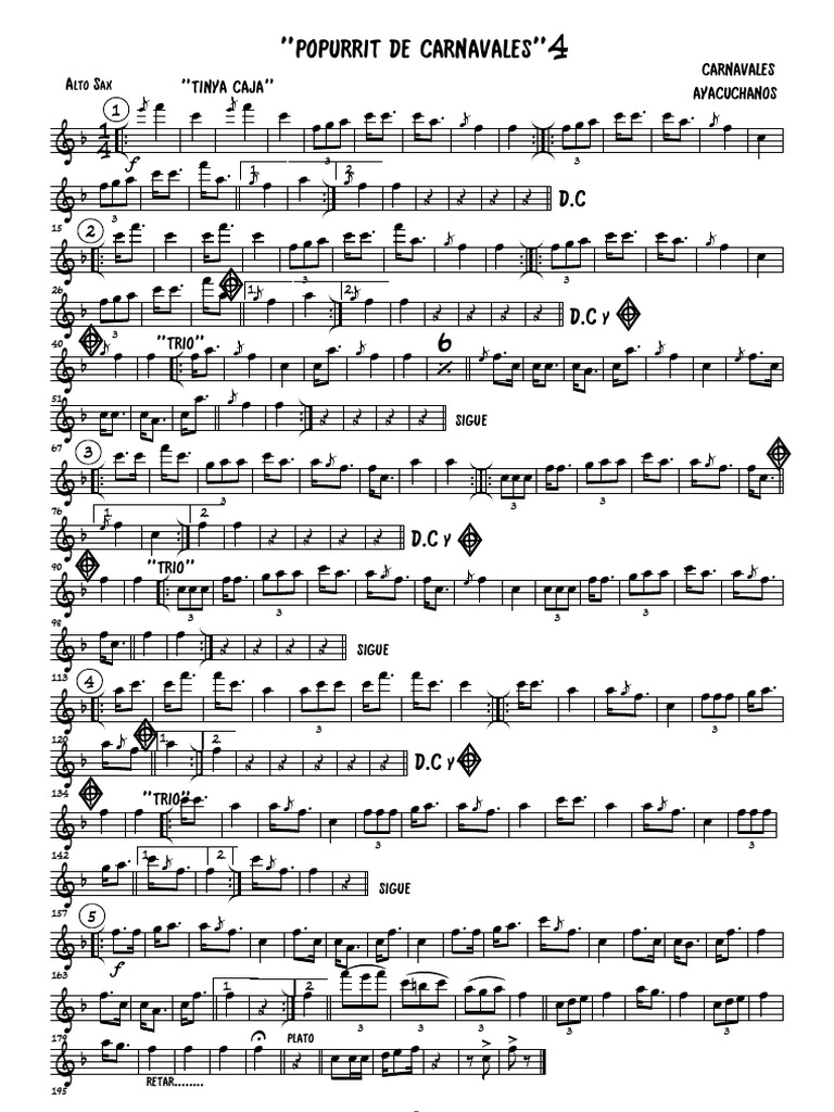 Tinya Caja - Sax 1-F | PDF