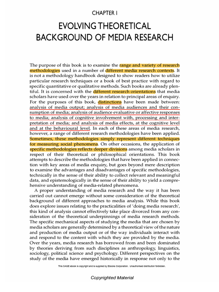 Media Research Methods Measuring Audiences, Reacti... - (1 - Evolving ...