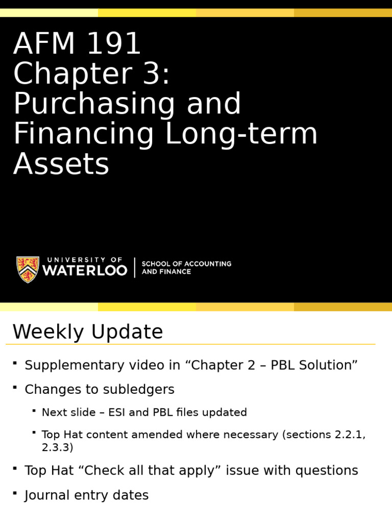 AFM 191 - Chapter 3 Slides - Student | PDF