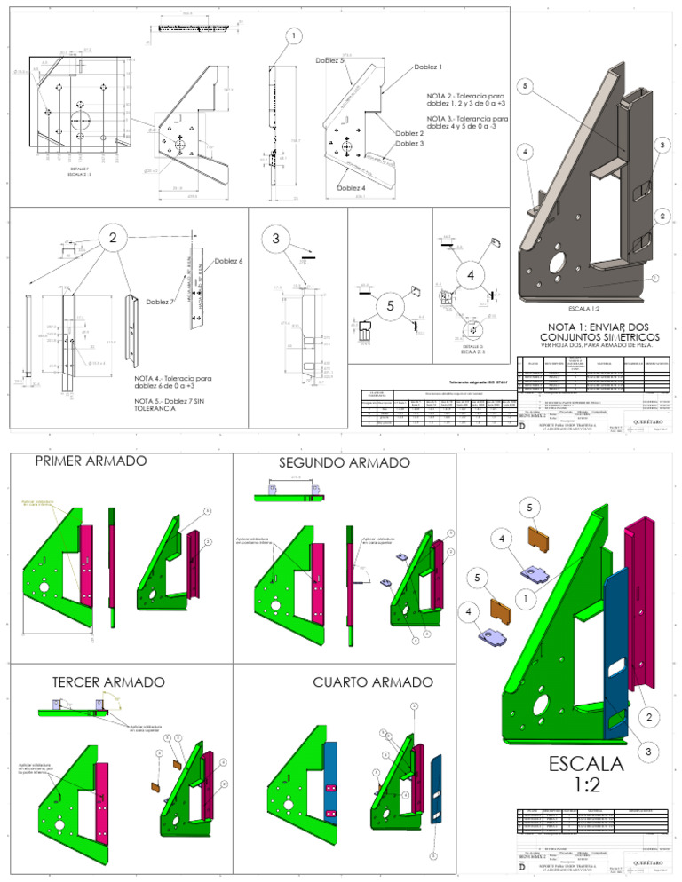 Nota 1: Enviar Dos Conjuntos Simétricos: Doblez 5 Doblez 1 | PDF