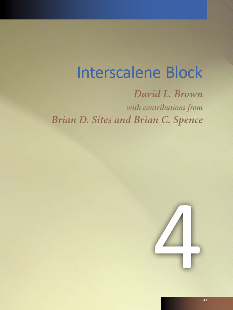 4 Interscalene Block | PDF