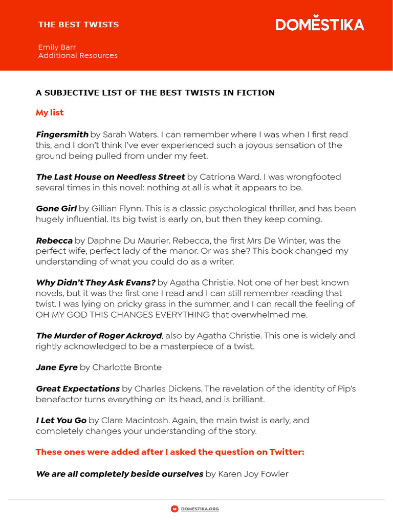 U3 - A2 Emily Barr | PDF