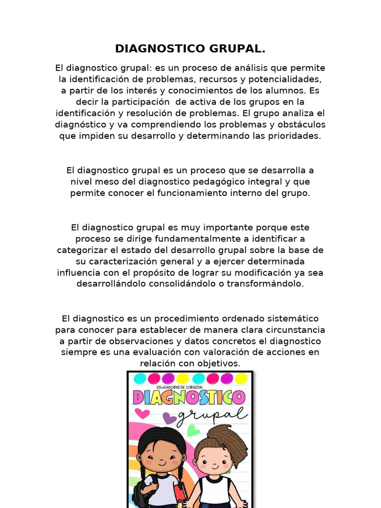 Diagnostico Grupal | PDF