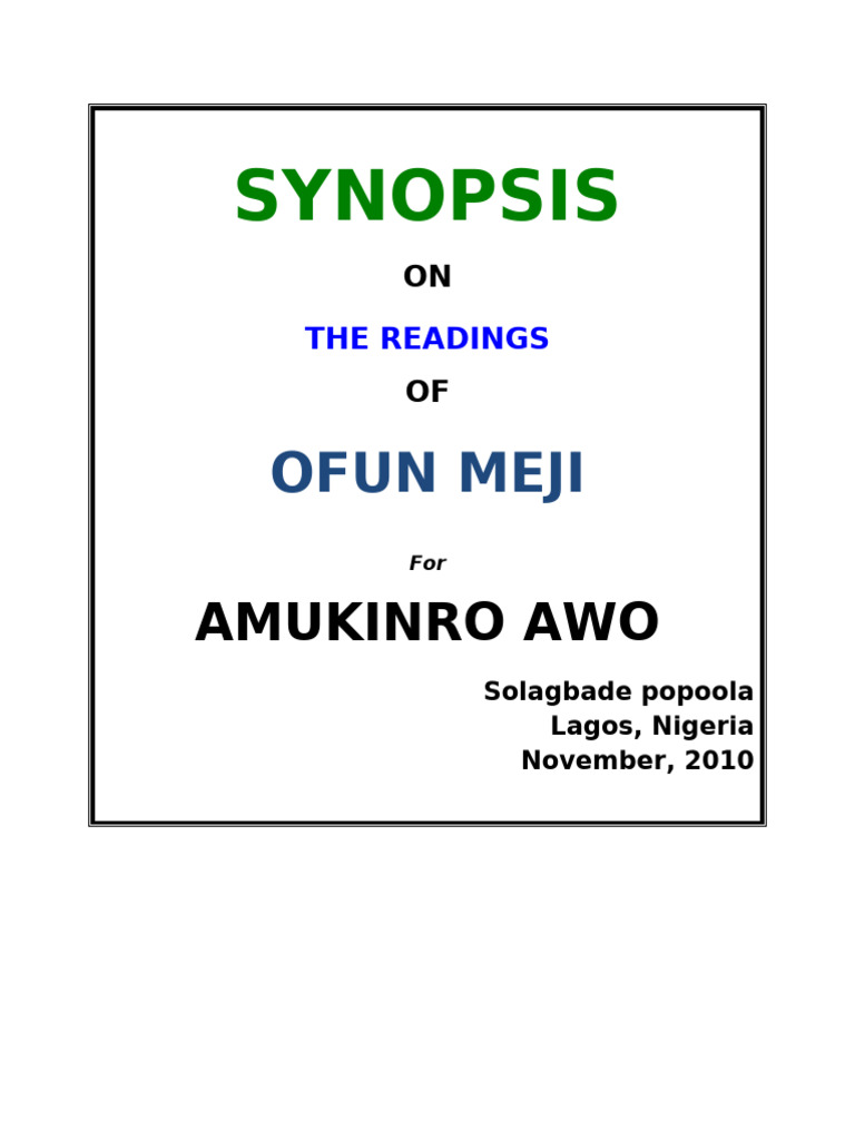 Ofun Meji | PDF