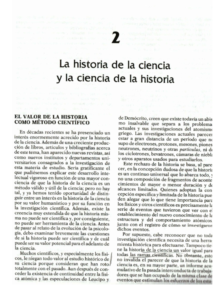 Historia de La Ciencia y Ciencia de La Historia | PDF