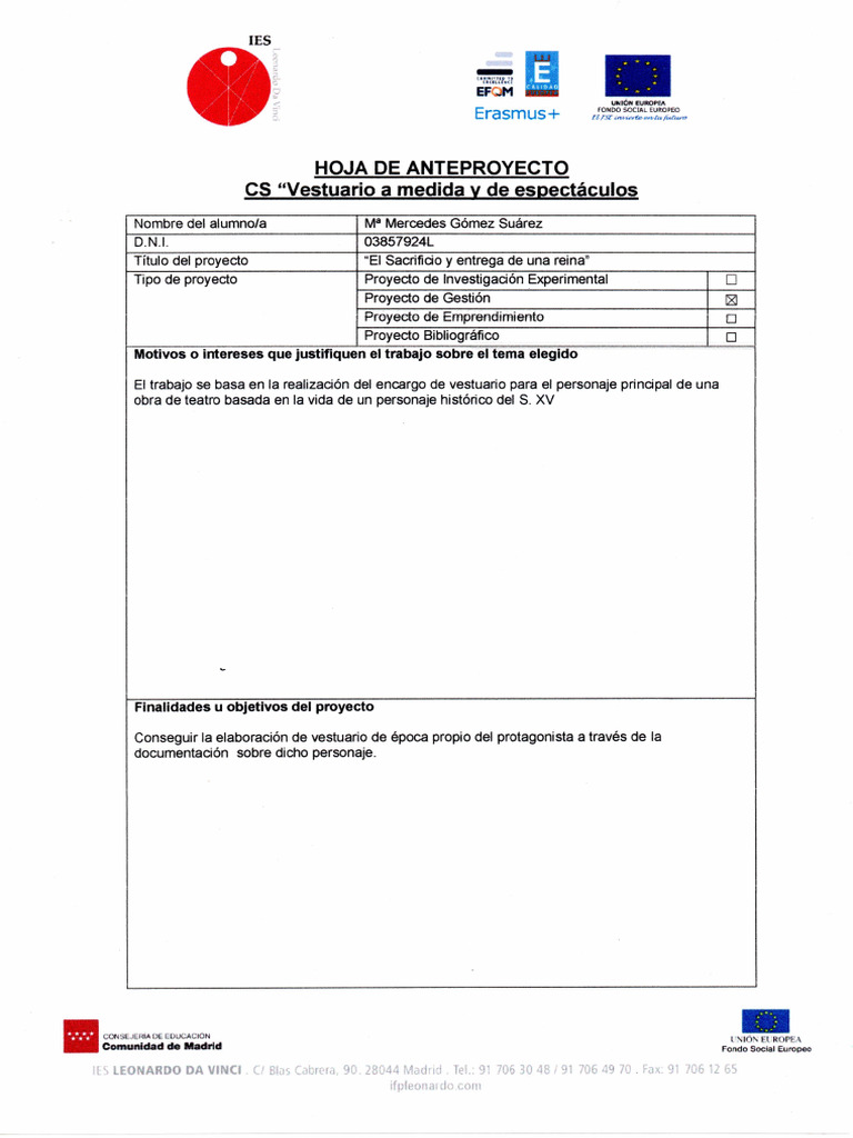 Anteproyecto TFG | PDF