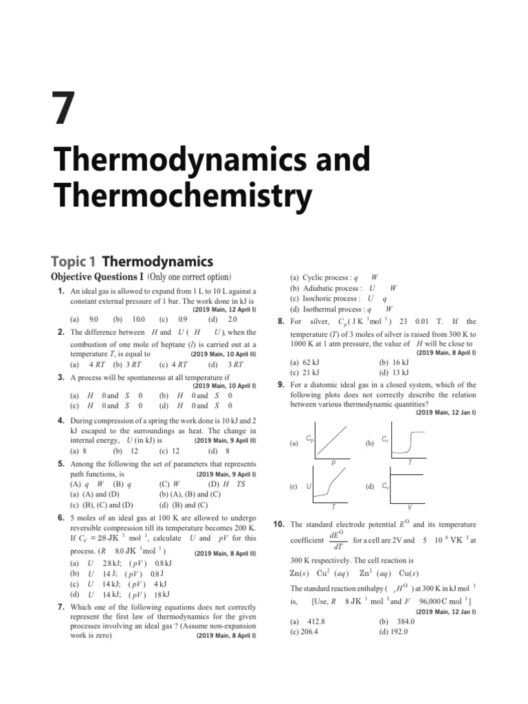 Thermodynamics and Thermochemistry | PDF