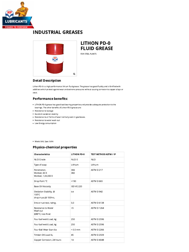 Lithon PD-0 Fluid Grease | PDF