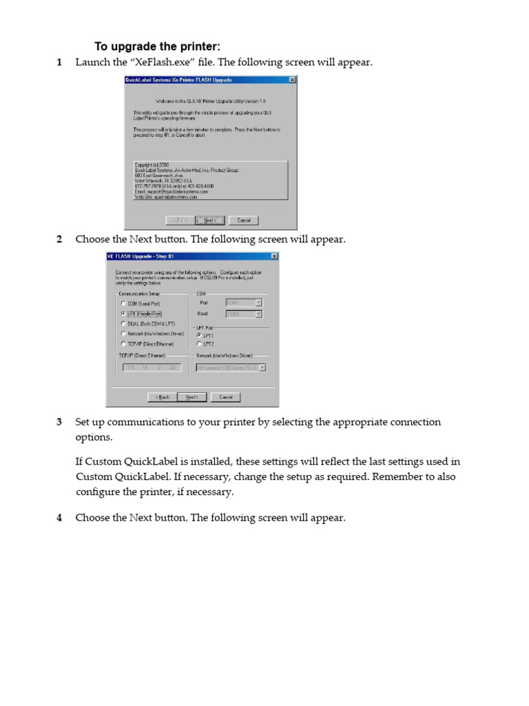 QLS Printer Firmware Upgrade Guide | PDF | Printer (Computing) | Flash ...