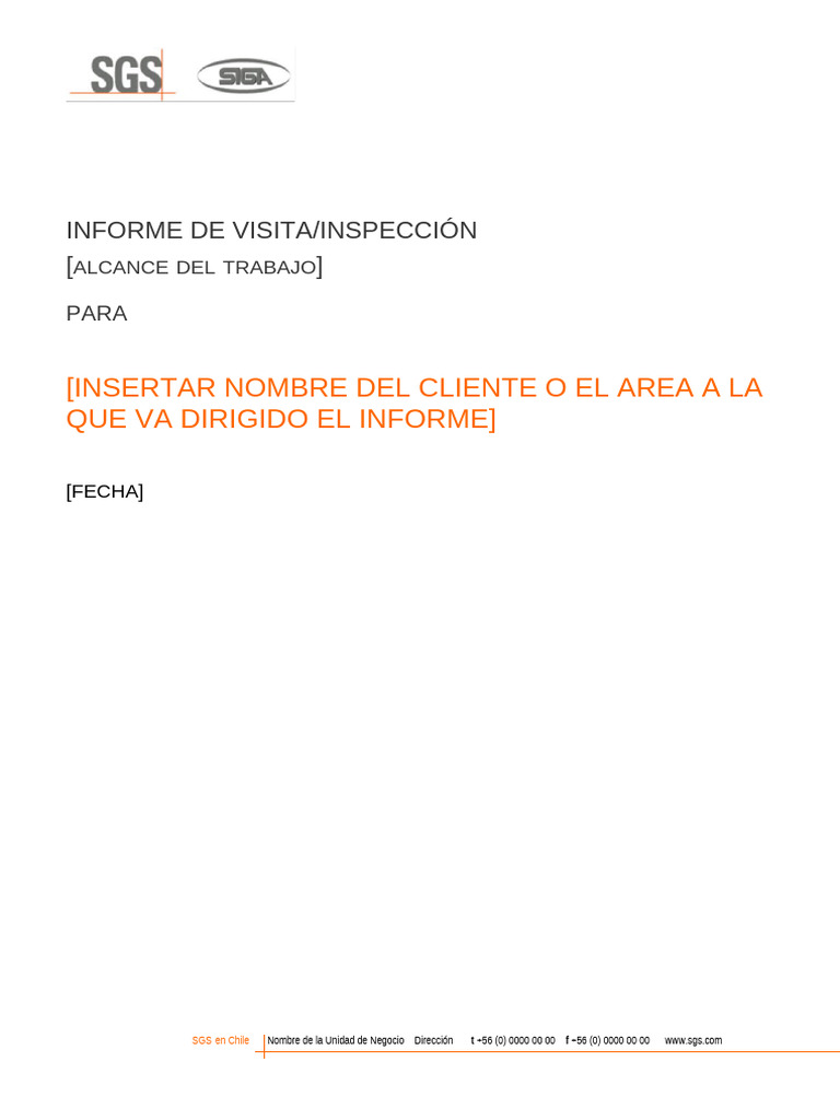 OI-L4-197-SAM (CL) - SIGA-01-03 Informe Visitas-Inspecciones - Rev00 | PDF