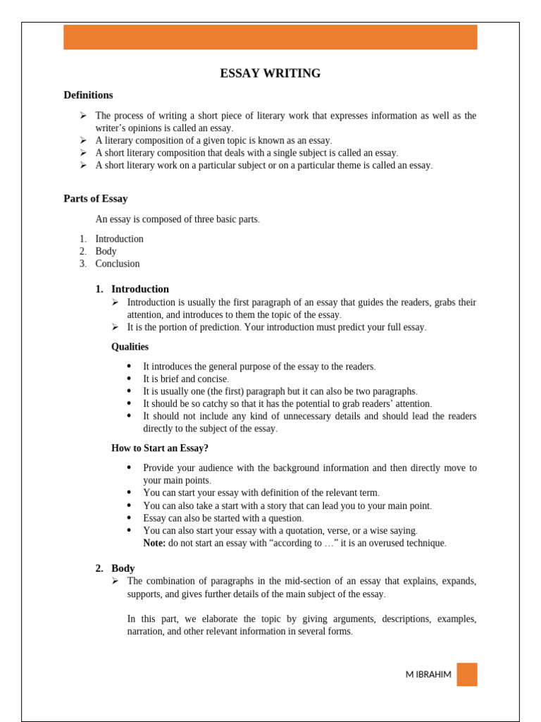 Essay Writing | PDF