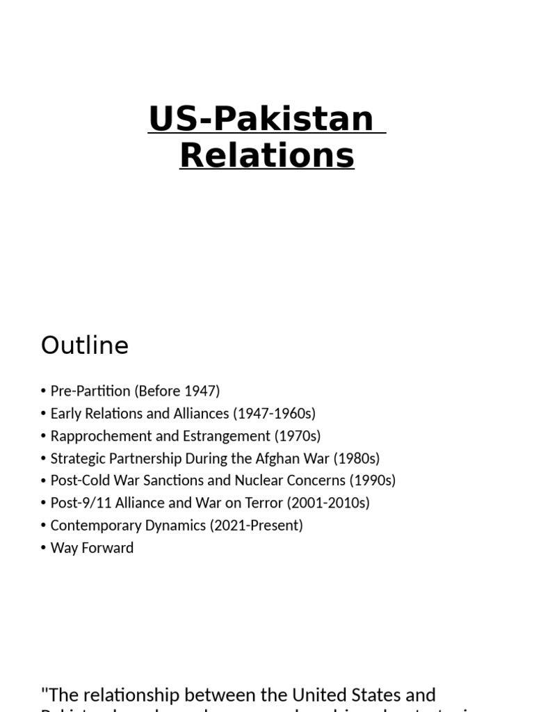 US Pak Relations | PDF