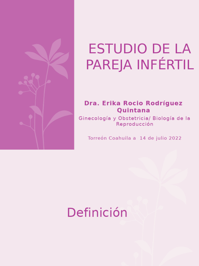 Estudio de La Pareja Infertil | PDF | Esterilidad | Reproducción
