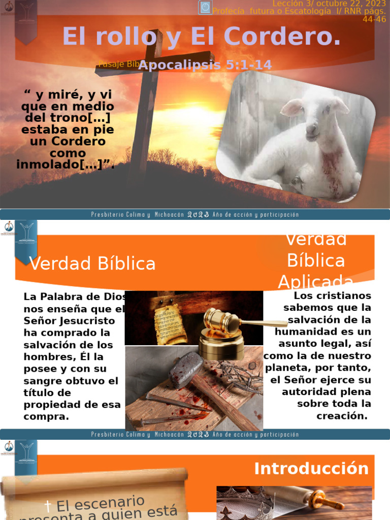 L3. El Rollo y El Cordero | PDF | Cordero de Dios | Religión y ...