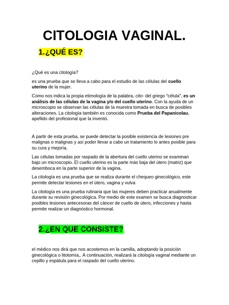 Citologia Vaginal | PDF