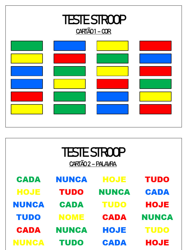 TESTE STROOP - Prancha | PDF