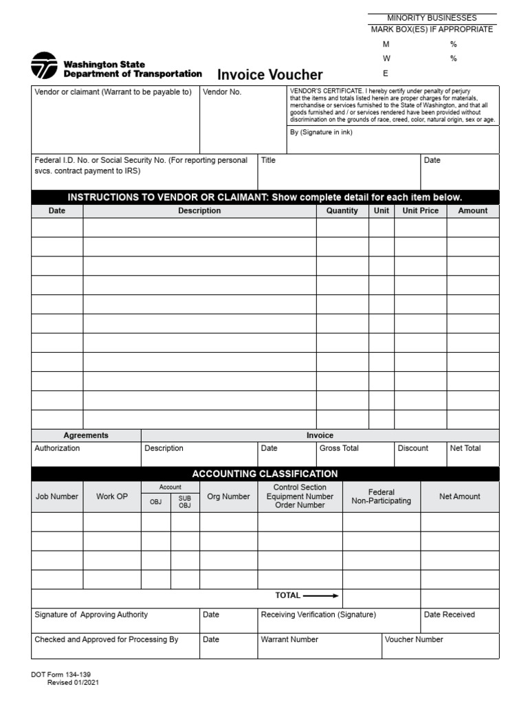 Invoice Voucher: INSTRUCTIONS TO VENDOR OR CLAIMANT: Show Complete ...