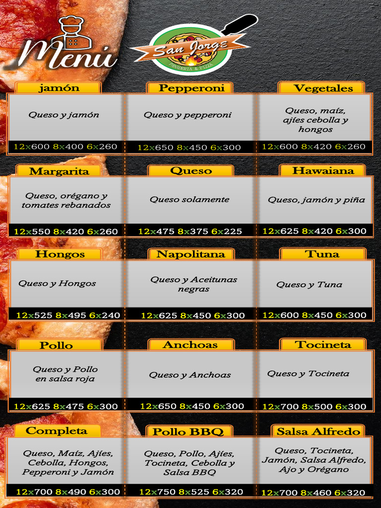 Menu San Jorge | PDF